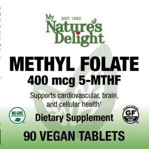 Methyl Folate 400 mcg 5-MTHF - 90 Vegan Tabs - My Natures Delight