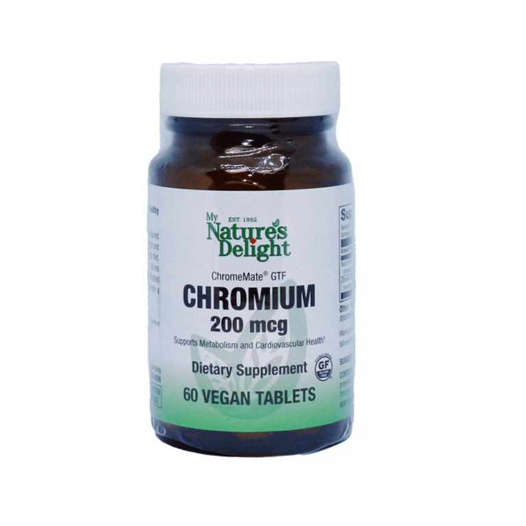 Chromium 200 mcg (ChromeMate GTF) - 60 Vegan Tabs - My Natures Delight