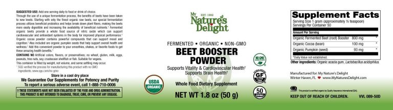 Organic Fermented Beet Booster Powder | My Nature's Delight